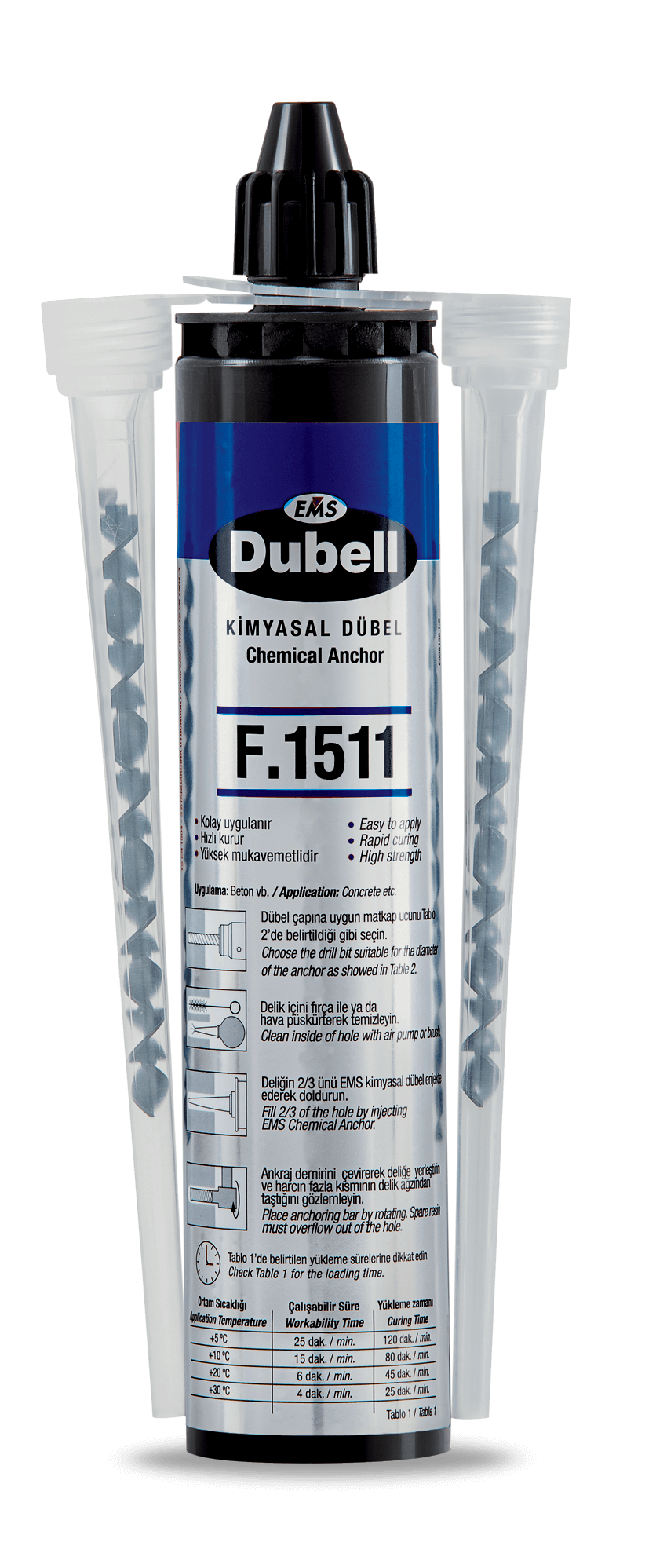 EMS DUBELL F.1511 Chemical Anchor | Metsan